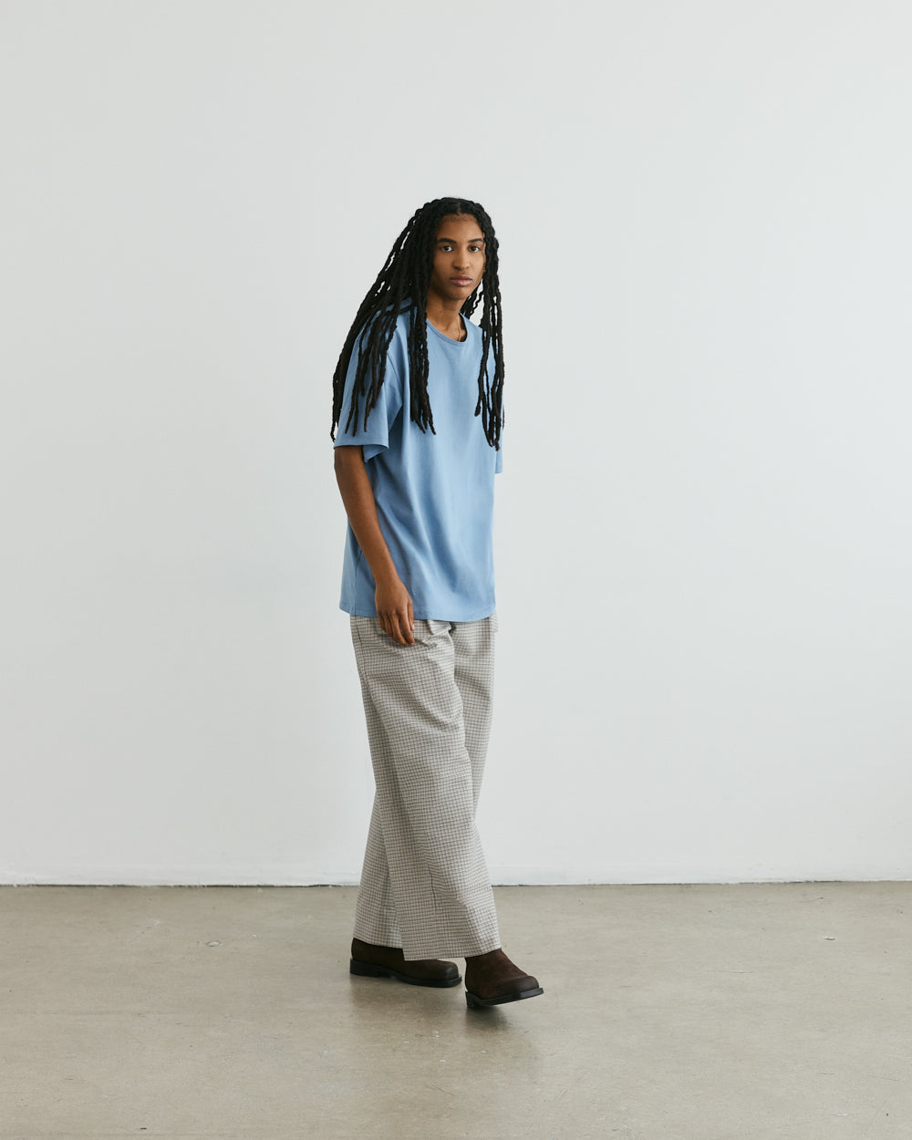 Elio Tee — Washed Blue | Sustainable Unisex Clothing Made in Canada ...